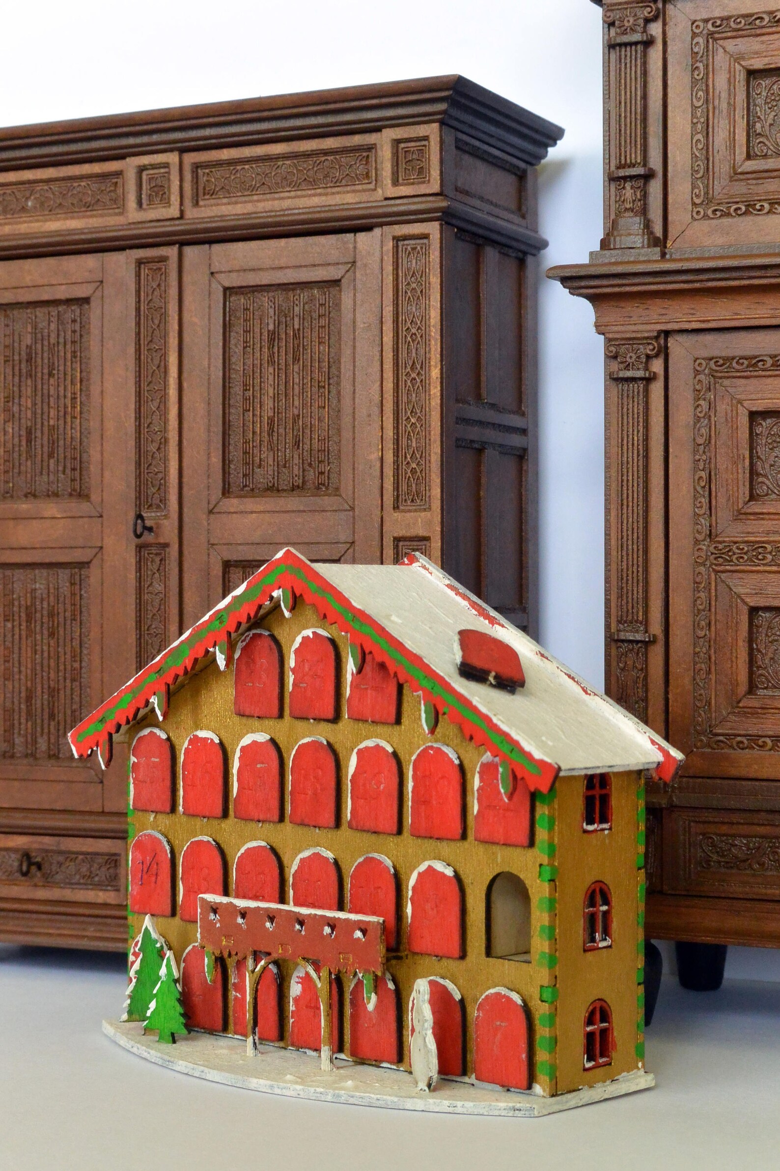 Christmas Advent House - Dollhouse Miniature Kit 1:144 - Etsy