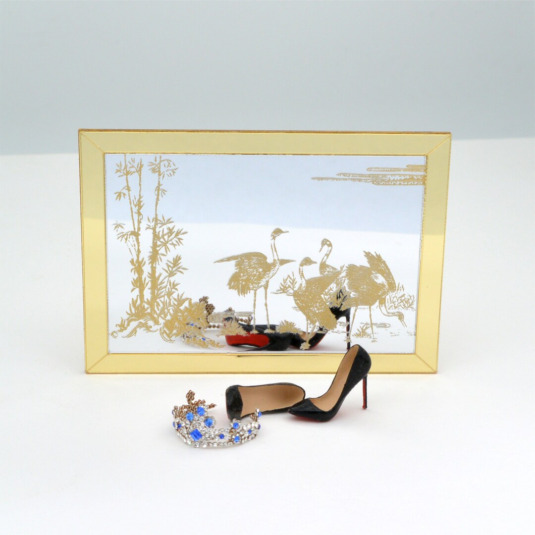 Hollywood Regency Mirror - Dollhouse Miniature, Scale 1:12 - Etsy