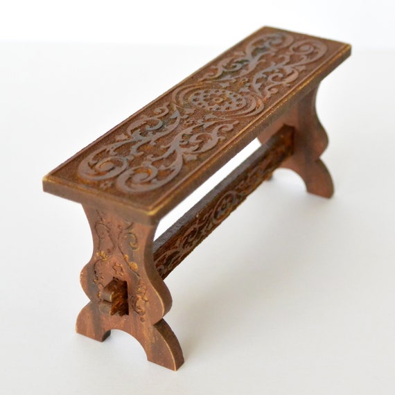 Bench Dollhouse Miniature Kit 1 12 Etsy Canada