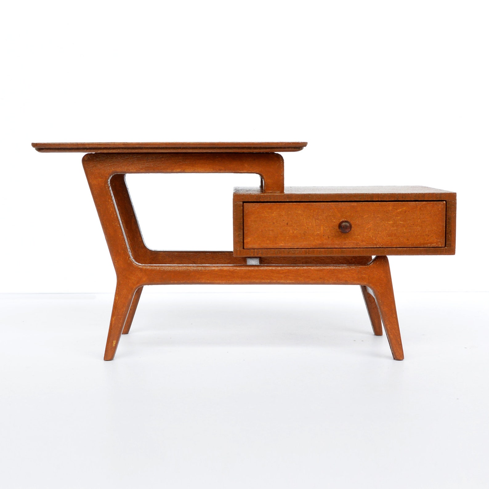 1950's TV Table / Side Table - Dollshouse Miniature Furniture Kit 1:12 ...