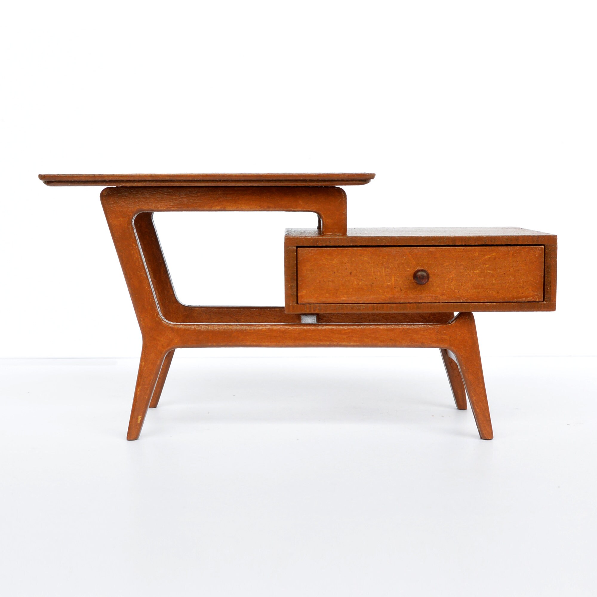 1950's TV Table / Side Table - Dollshouse Miniature Furniture Kit 1:12 ...