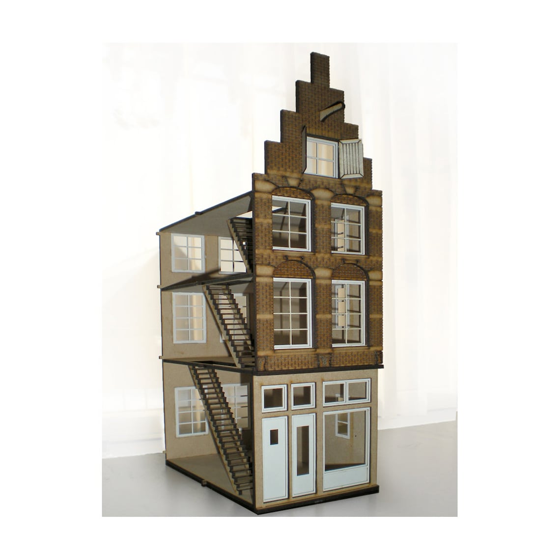Dutch Canal House Dollshouse Miniature Kit 1:48 Prinshendrikkade ...