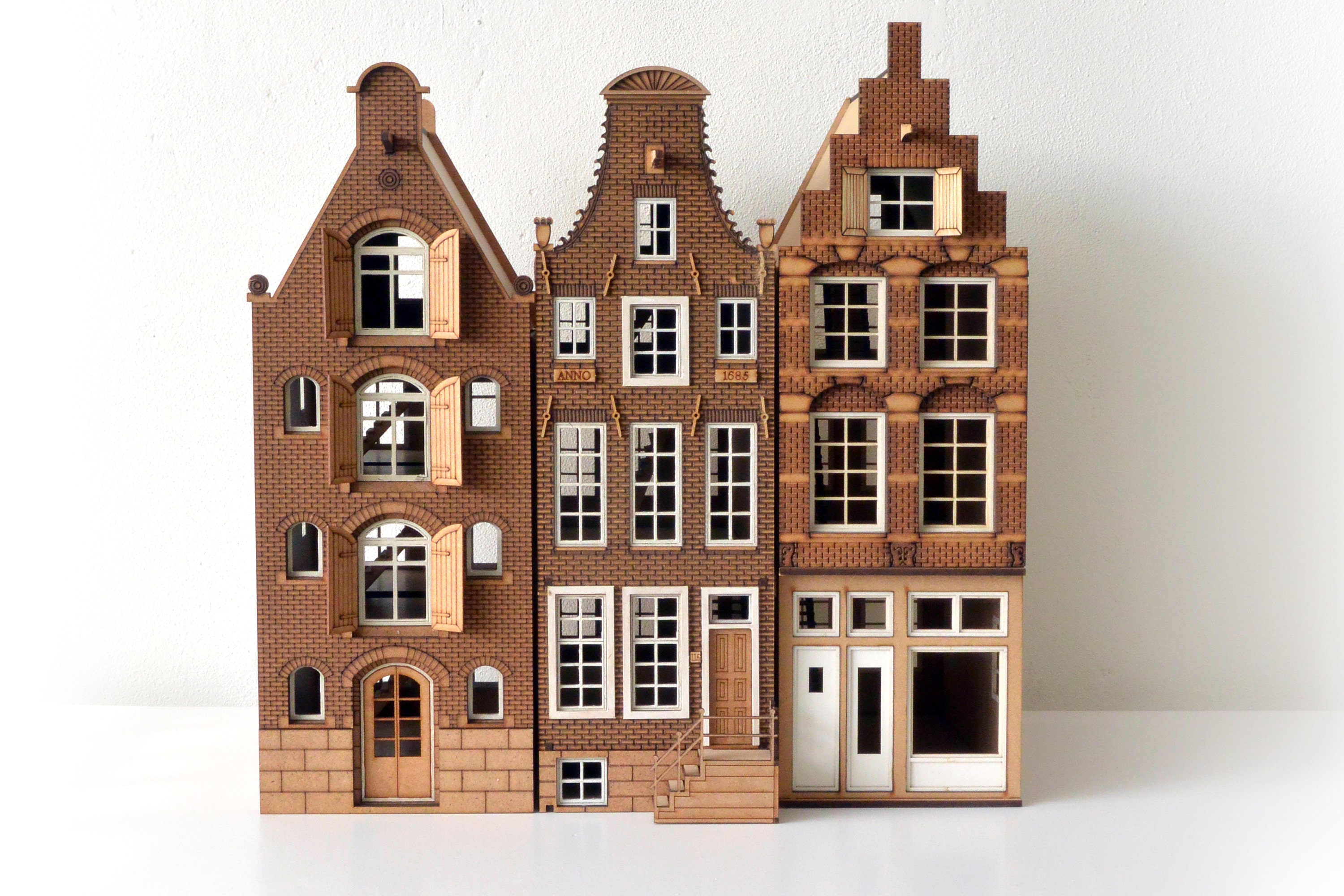 Dutch Canal House Dollhouse Miniature Kit 1:48 Brouwersgracht - Etsy UK