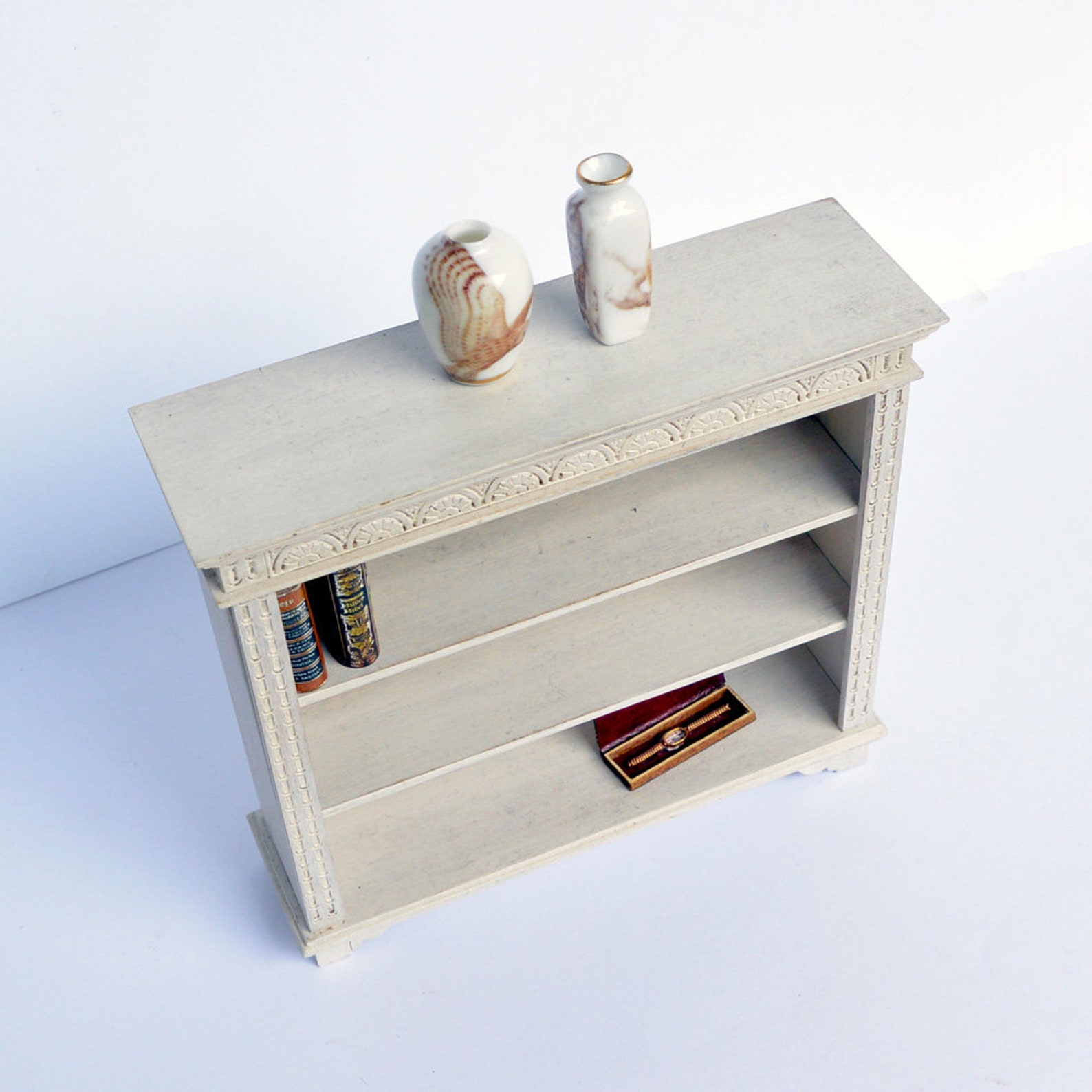 19th Century Bookcase Large Dollhouse Miniature Kit 1:12 - Etsy