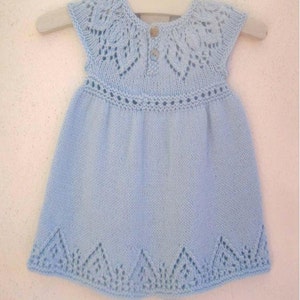 Girls Dress Knitting Pattern - Anya Dress Knitting Pattern - Baby Dress ...