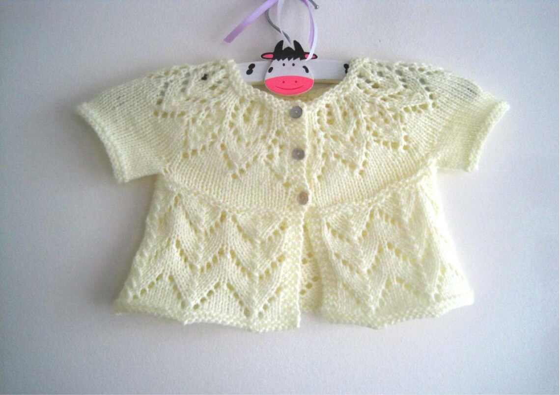 Knitting Patterns for Baby Girls Baby Girls Cardigan | Etsy