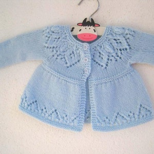 Baby Cardigan Knitting Pattern - Girls Sweater Knitting Pattern - Anya ...