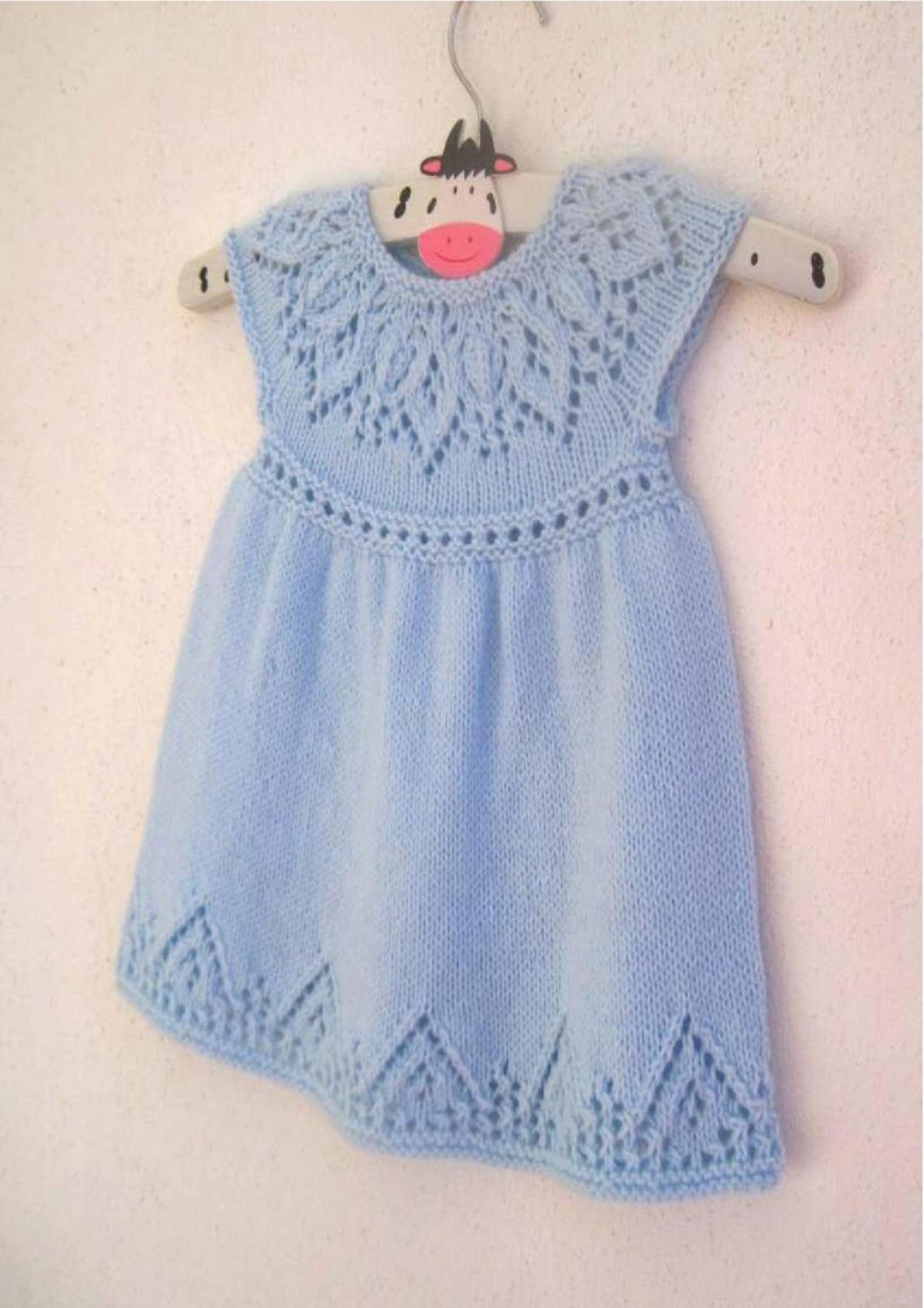 Girls Dress Knitting Pattern - Anya Dress Knitting Pattern - Baby Dress ...