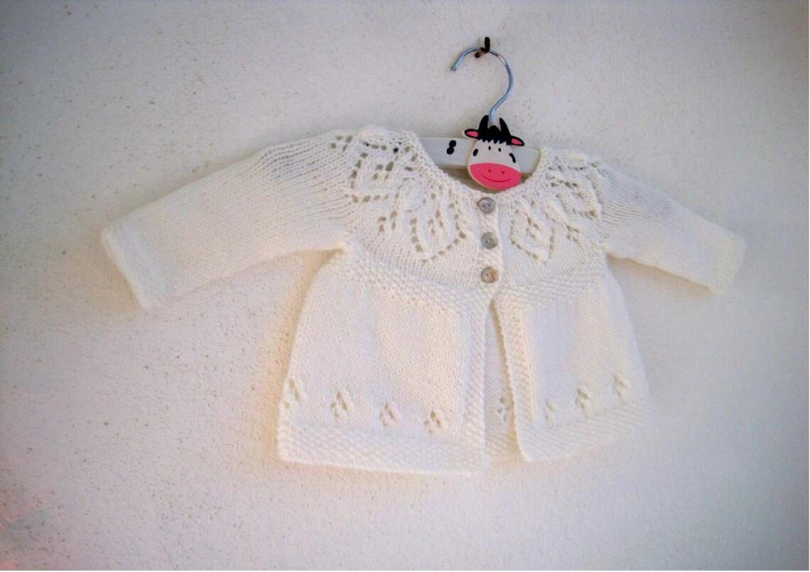 Baby Cardi Knitting Pattern Girls Sweater Knitting Pattern | Etsy