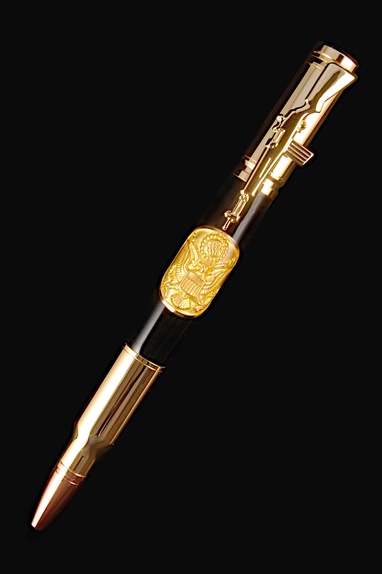 Military Carbine Pen -- Ballpoint Pen With US Army Brass Button - Etsy