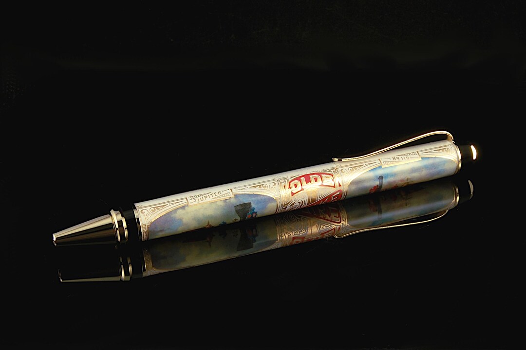 Transcontinental Railroad Golden Spike Ballpoint Pen With Black ...