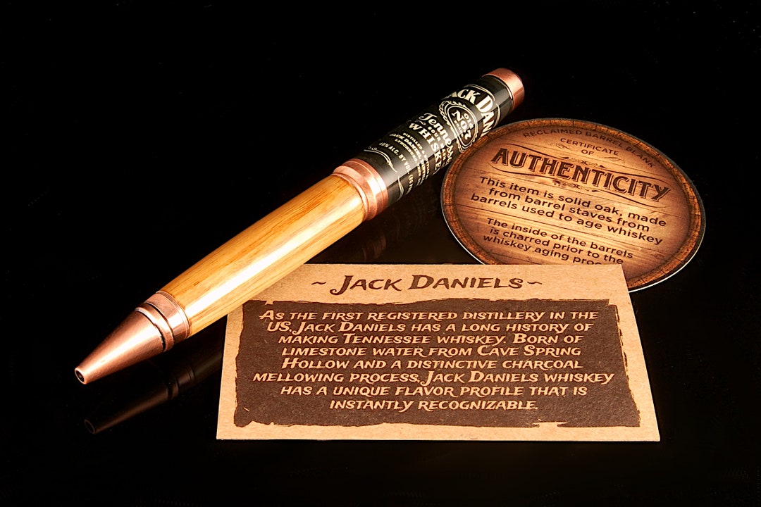 Jack Daniels Whiskey Barrel Wood Ballpoint Pen in Antique Copper - Etsy