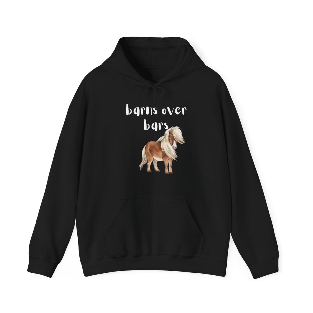 Barns Over Bars Horse Hoodie, Funny Horse Lover Gift - Etsy