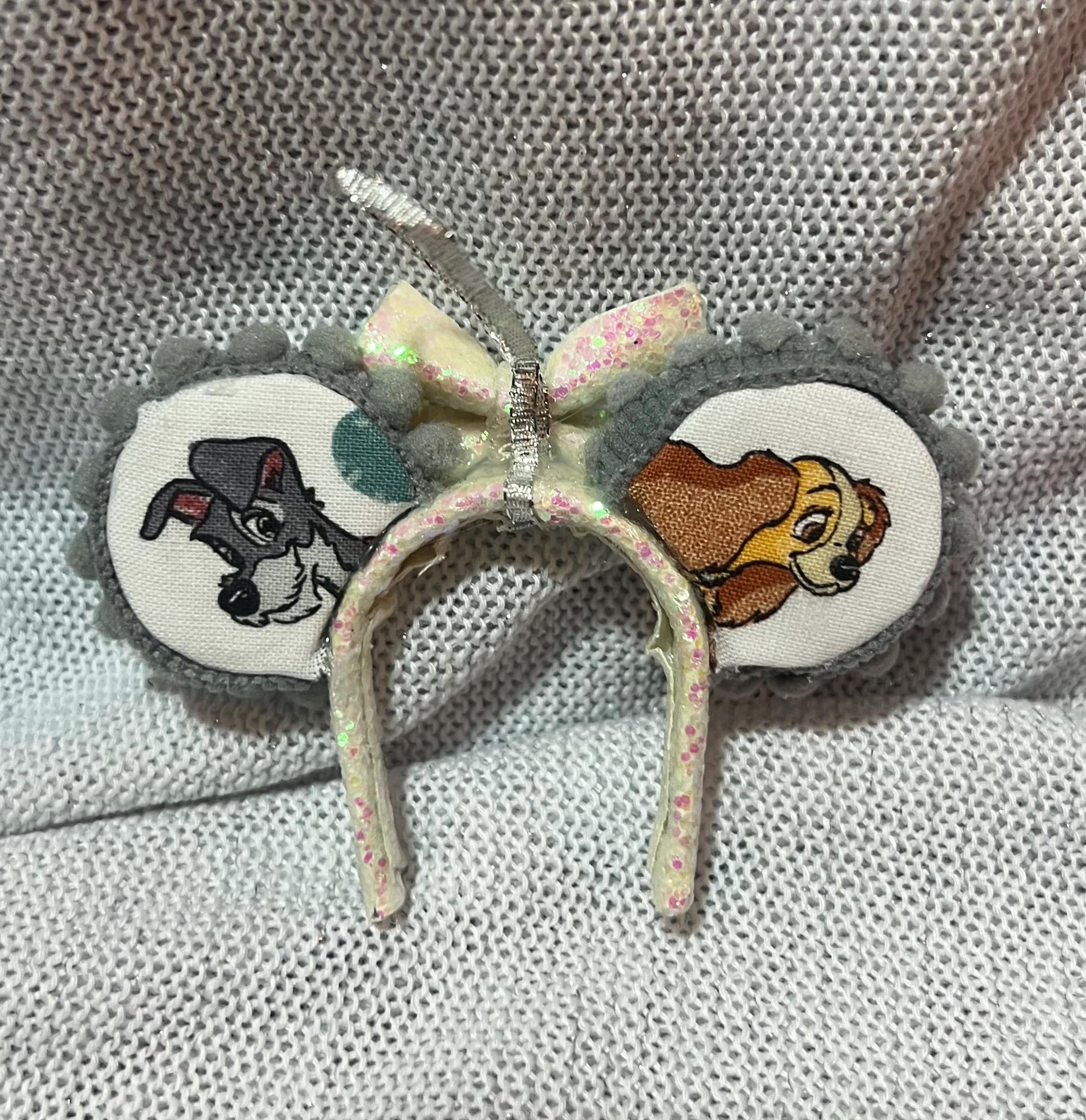 Lady and the Tramp Disney Mickey Ear Headband Tree Ornament Handmade - Etsy