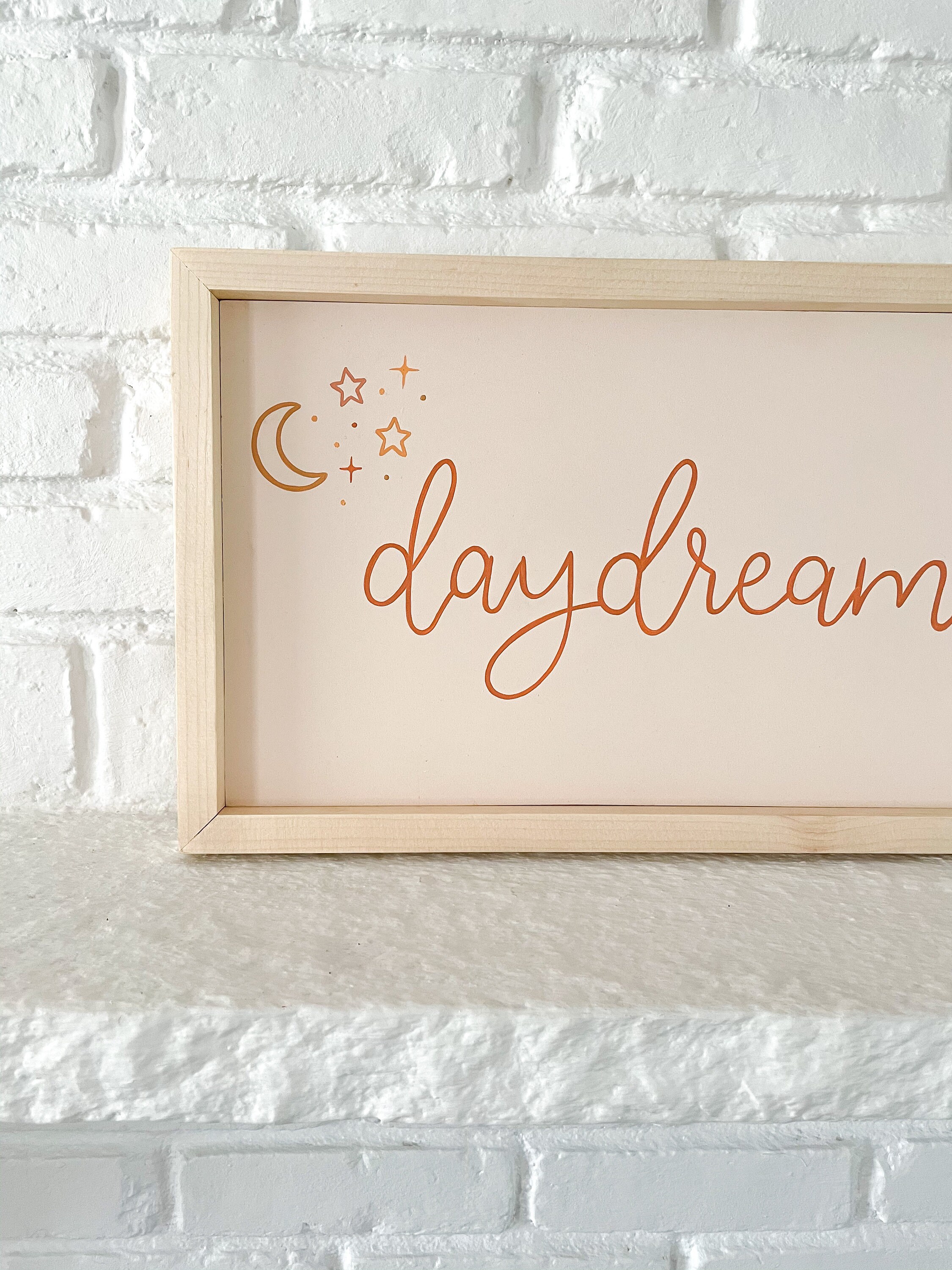Daydreamer I Wood Sign Celestial Painting Boho Decor | Etsy