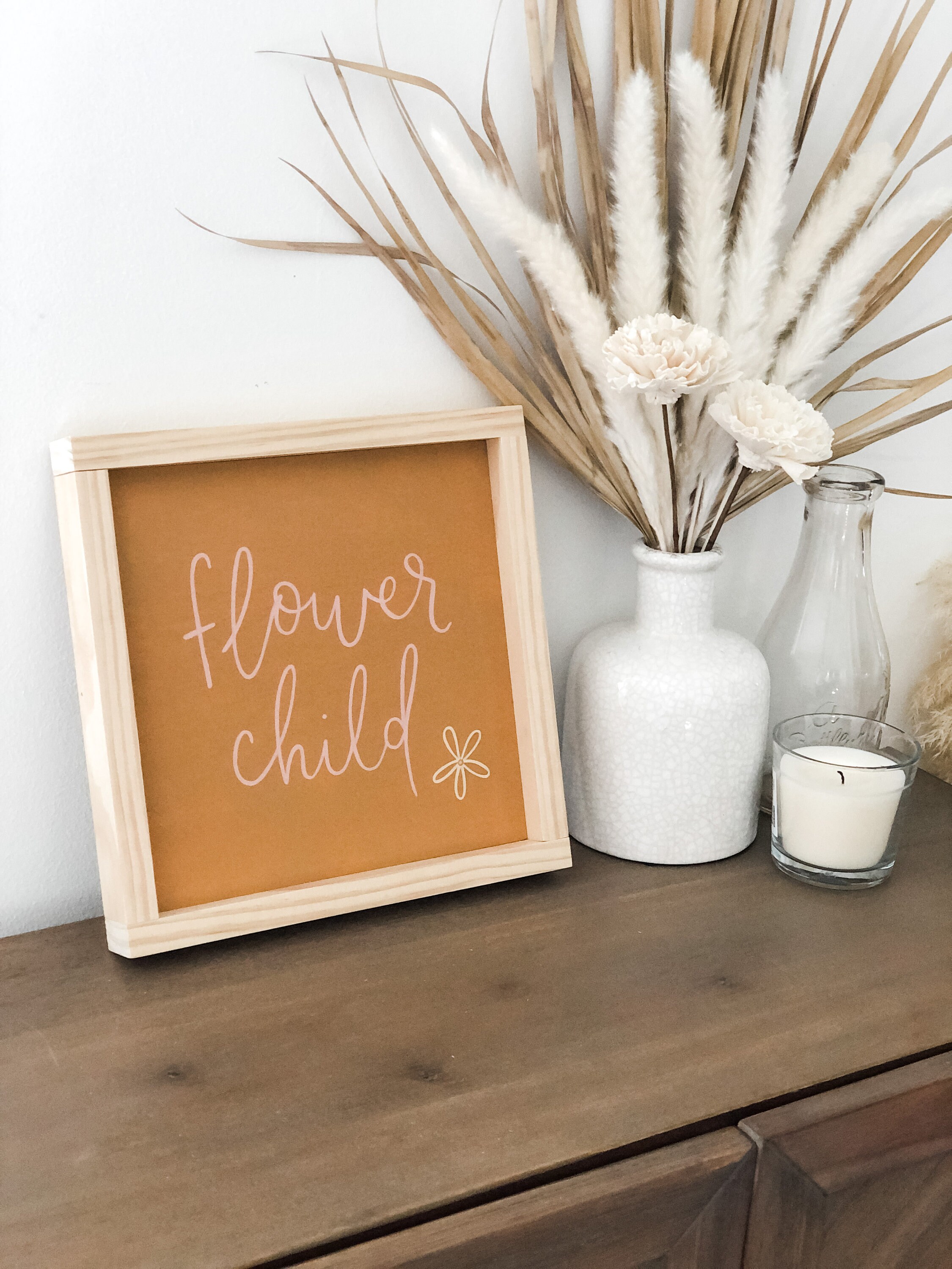 Flower Child Wood Signs Hand Lettered Wood Sign Hippie Art Boho ...