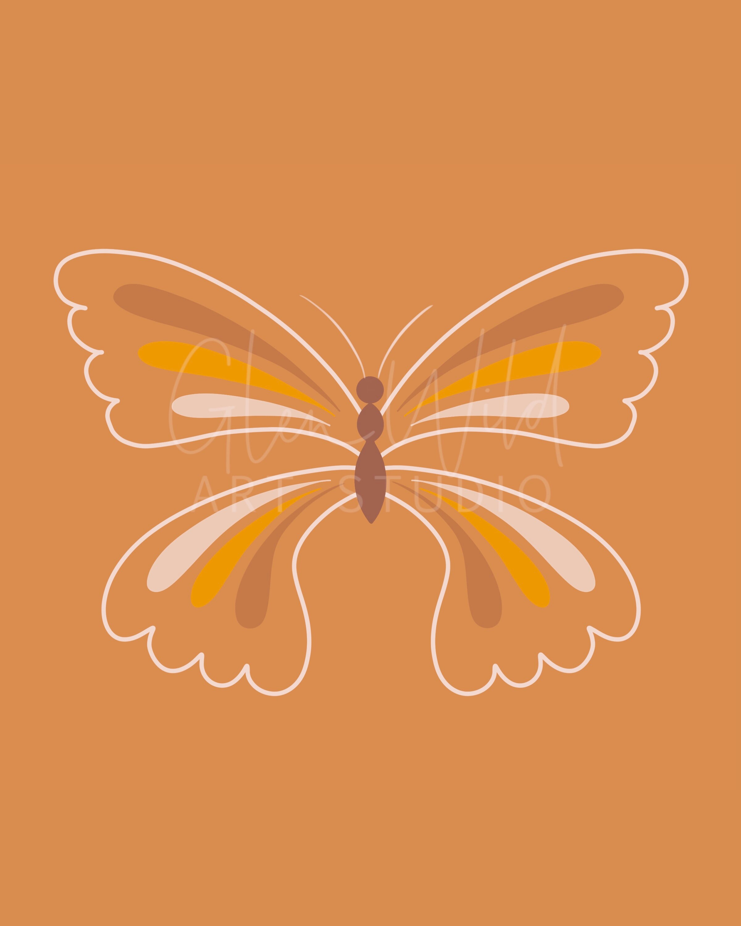 Boho Butterfly Giclee Art Print Boho Artwork Print Only - Etsy.de