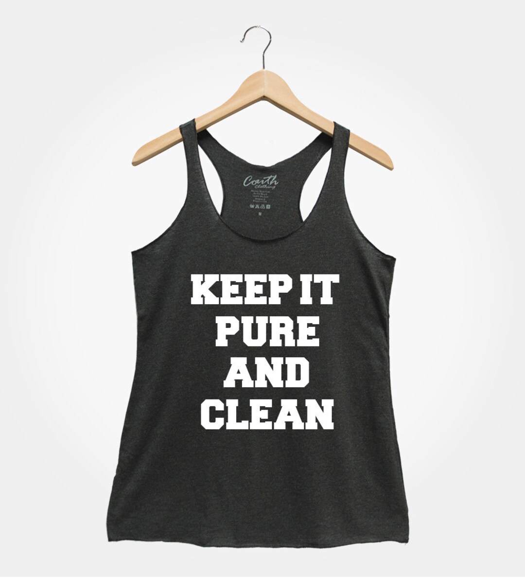 Keep It Pure and Clean Yoga Tank Fitness Gym Workout Top - Etsy