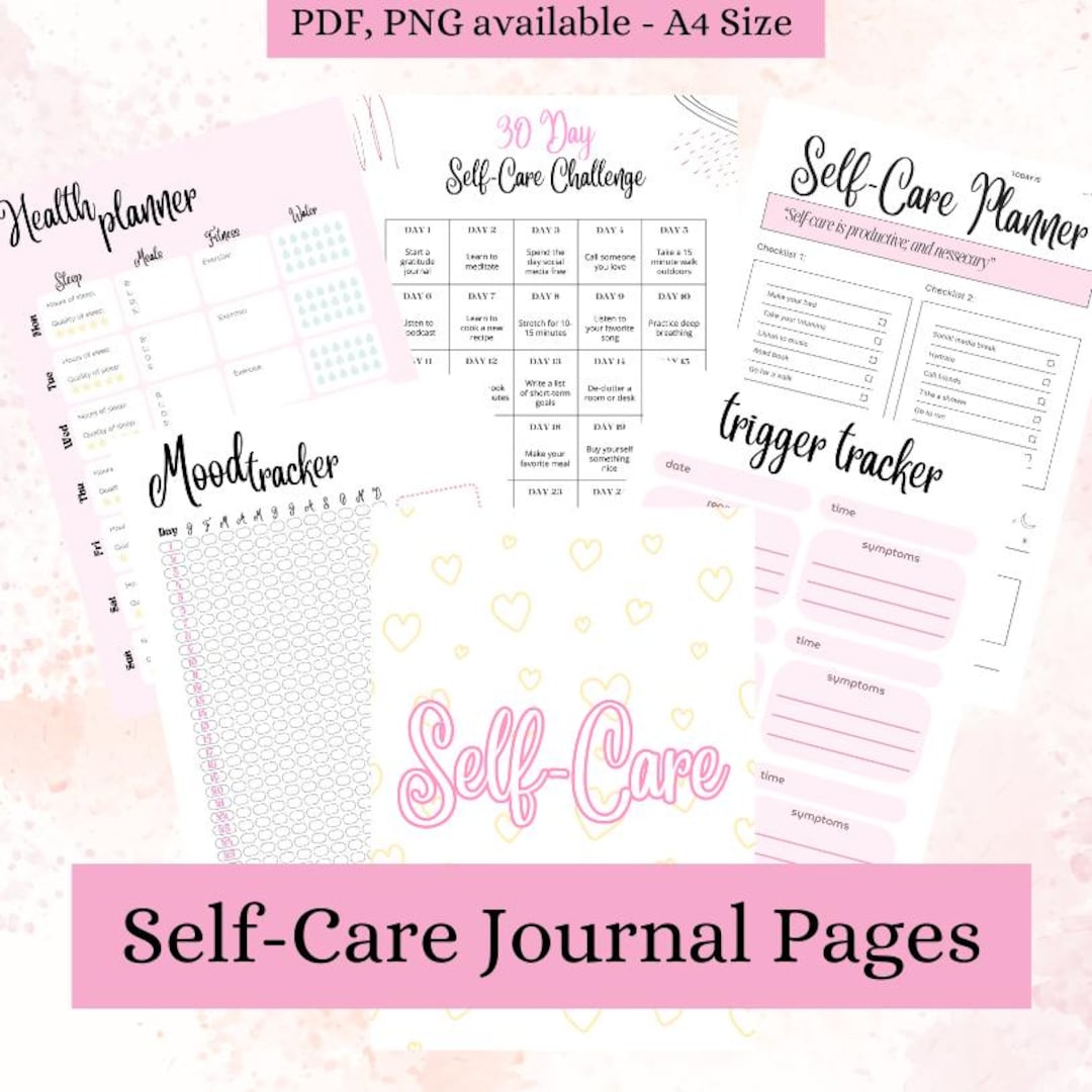 Printable Self-care Journal Pages | Planners | Trackers | A4 & A5 - Etsy
