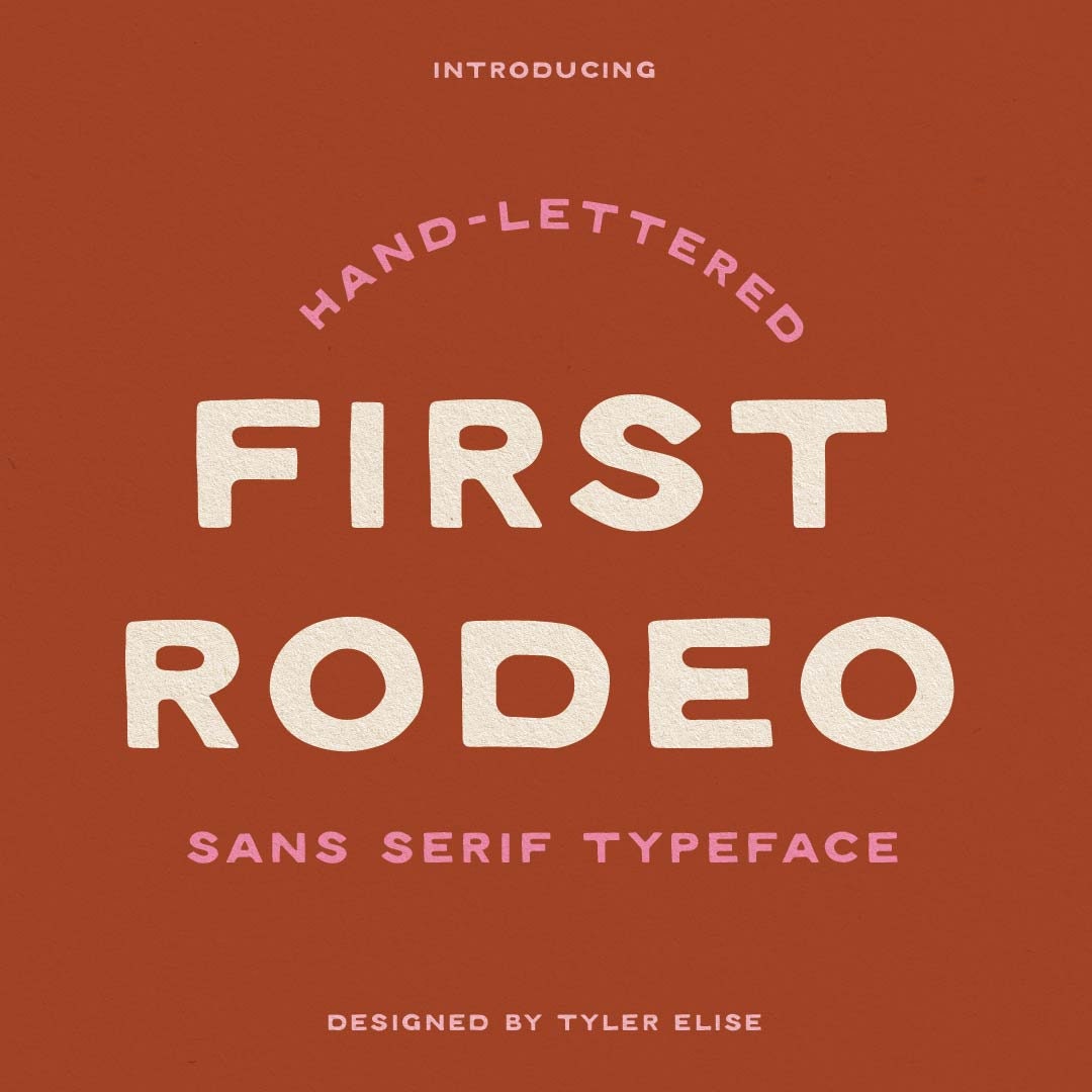 FIRST RODEO Sans Serif Typeface by Tyler Elise - Etsy