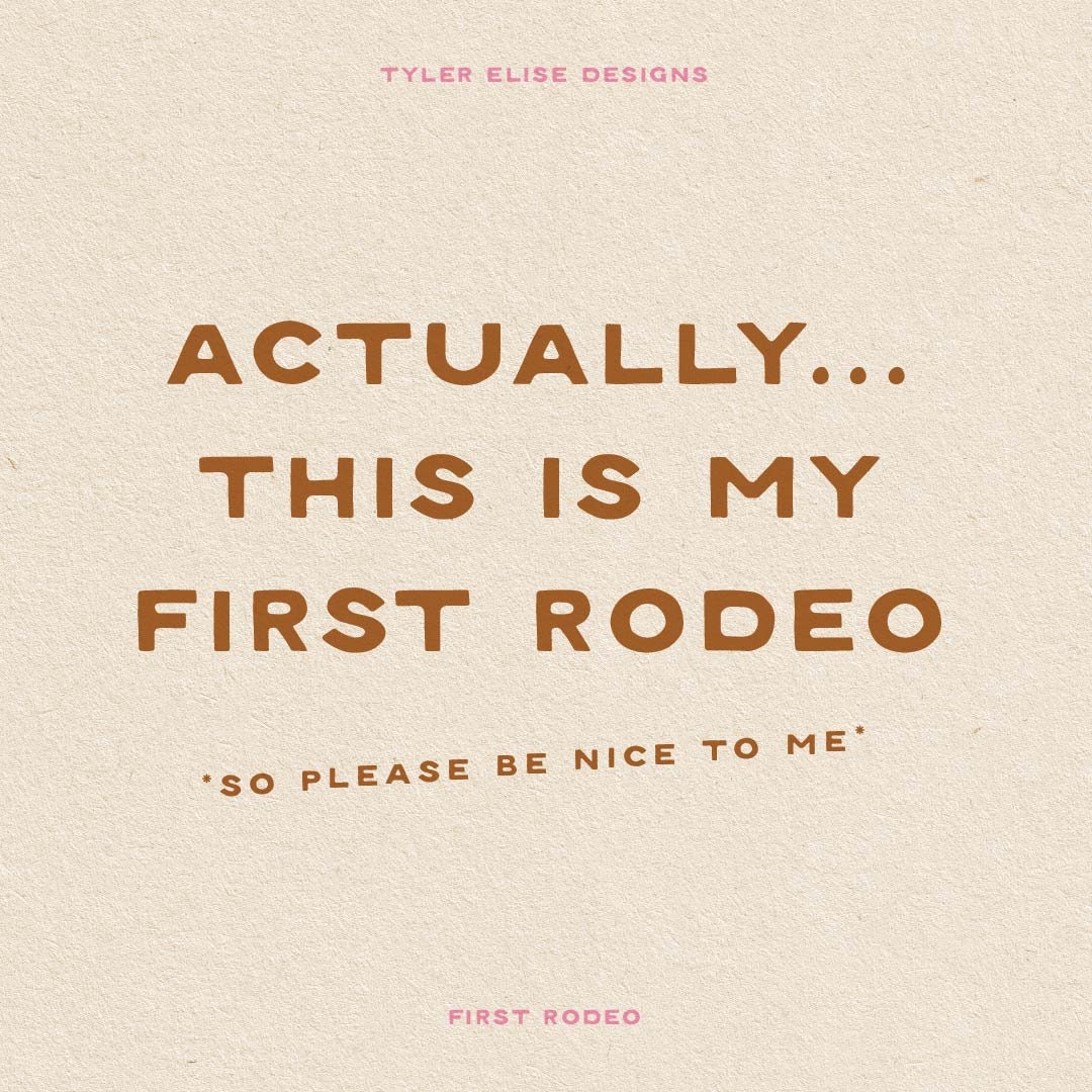 FIRST RODEO Sans Serif Typeface by Tyler Elise - Etsy