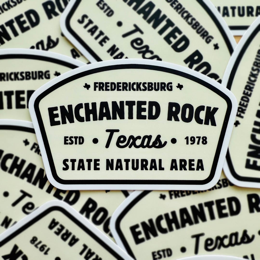 Enchanted Rock Sticker - Texas State Park Vinyl Decal - Hiking ...