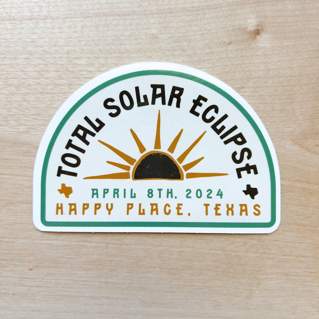 Total Solar Eclipse Texas Sticker Souvenir 2024 - Etsy