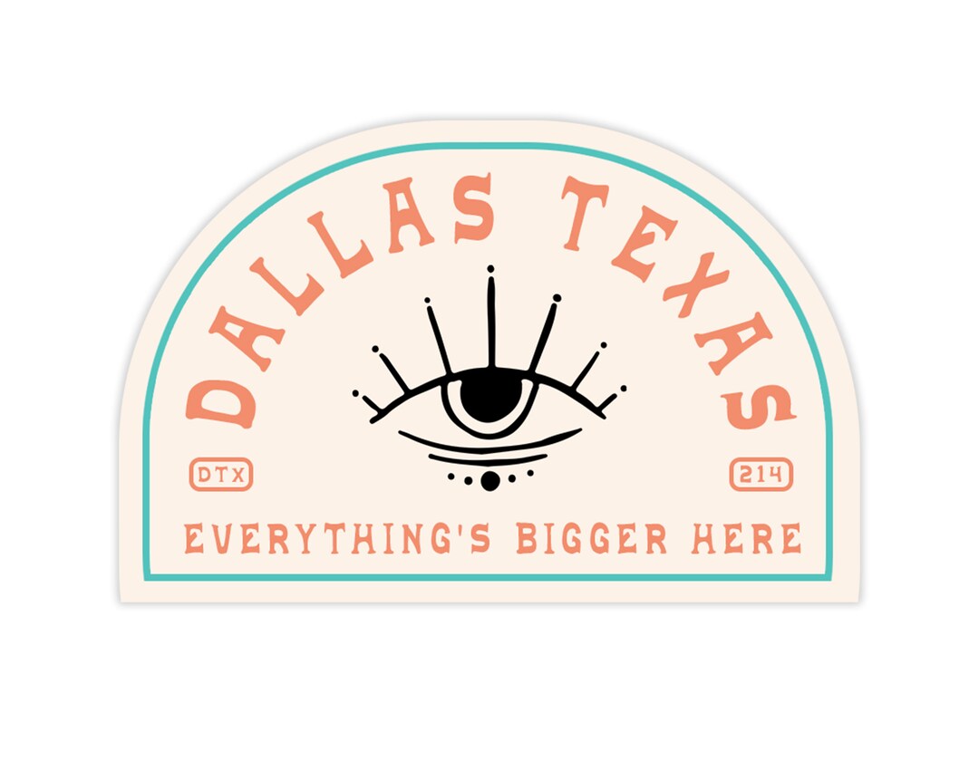 Dallas Third Eye Sticker Dallas Texas Laptop Dallas Decal Waterproof - Etsy