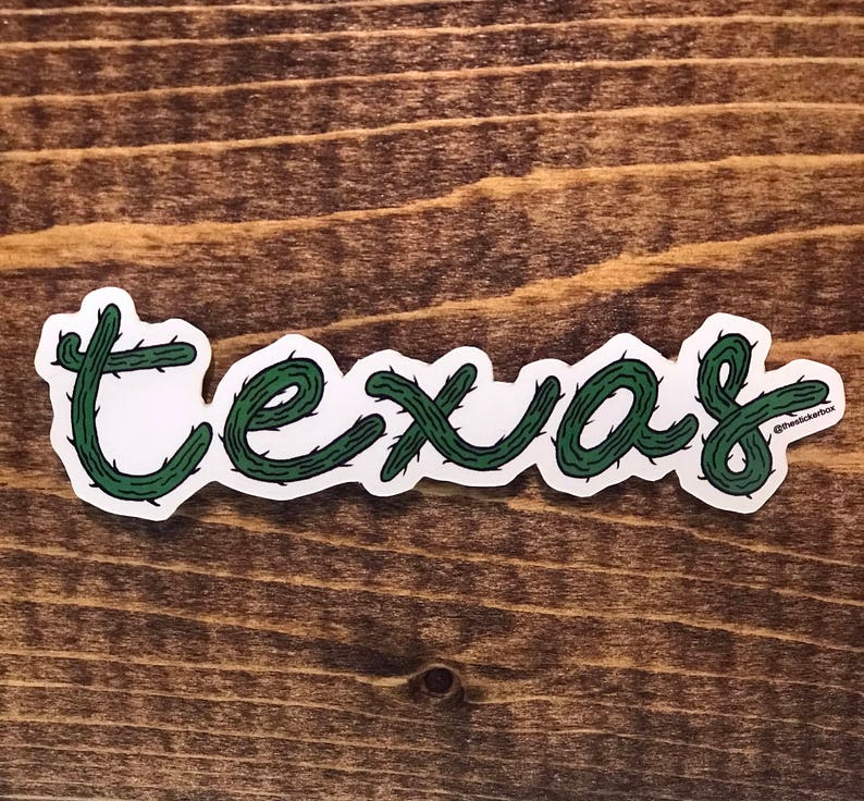 Cactus Texas Sticker Sticker Decal Succulent Sticker - Etsy