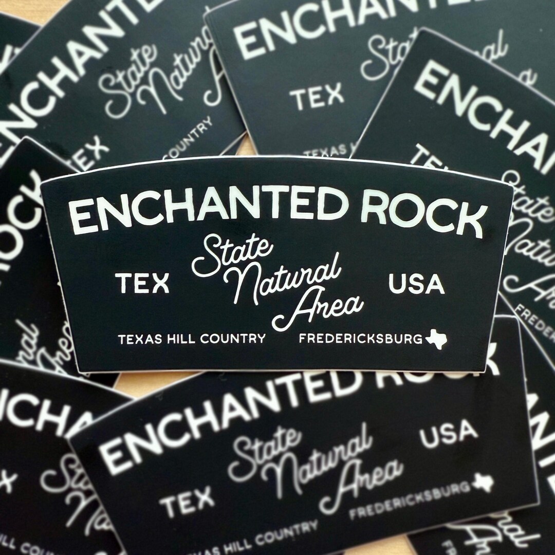Enchanted Rock Sticker - Texas State Park Vinyl Decal - Hiking ...