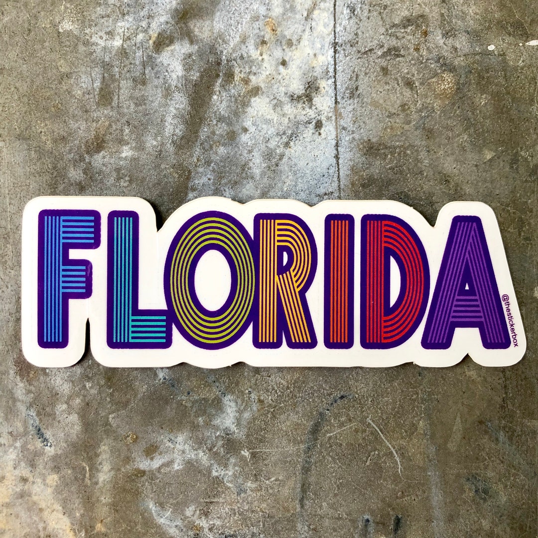 Pride Month - LGBTQ - Florida Sticker - Rainbow Sticker - Sticker for ...