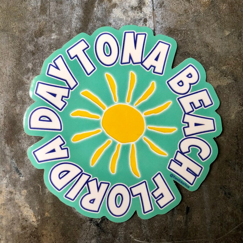 Florida Sticker Daytona Beach Sticker for Laptop Sticker | Etsy