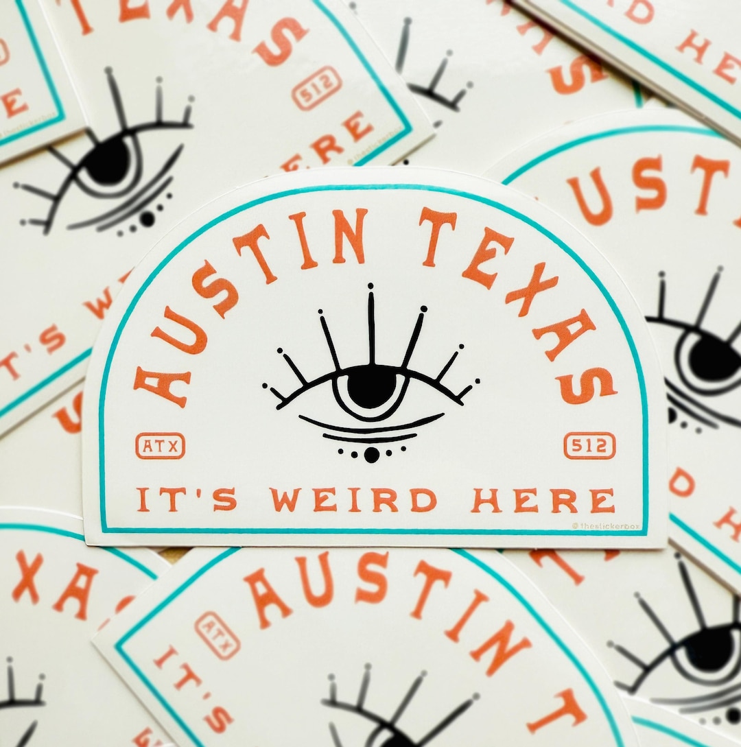 Austin Texas Sticker - Austin Boho Sticker - Texas Sticker - Third Eye ...