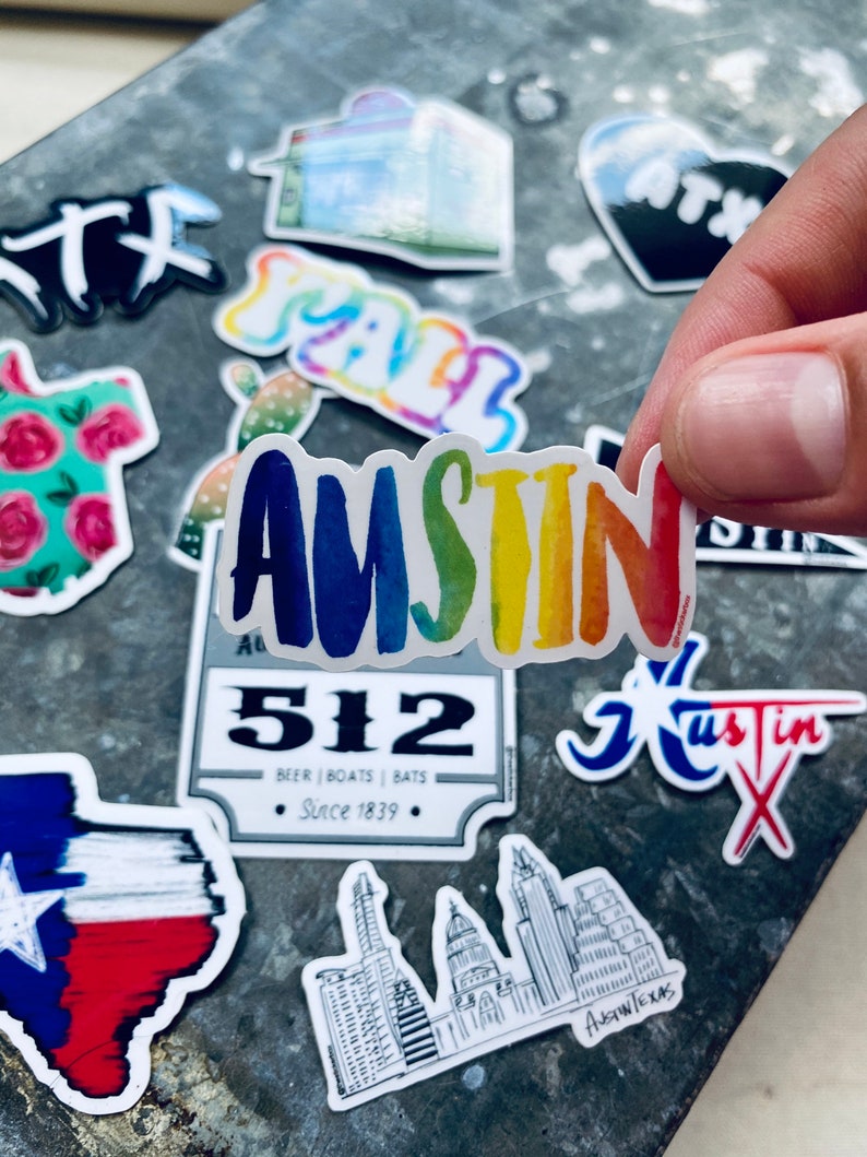 Mini Stickers Austin Texas Sticker Texas Sticker Austin | Etsy