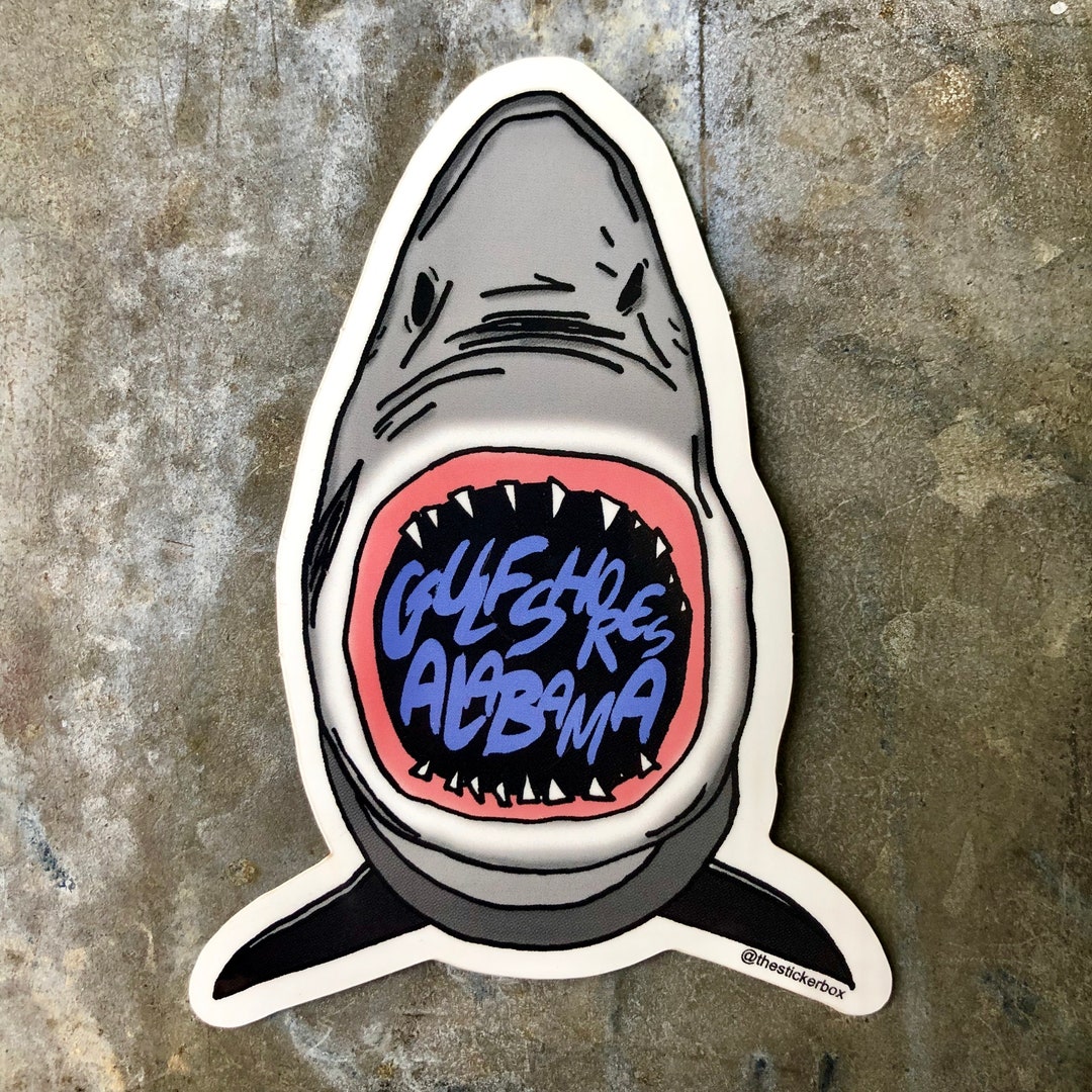 Shark Sticker Gulf Shores Sticker Alabama Sticker Sticker for Laptop ...