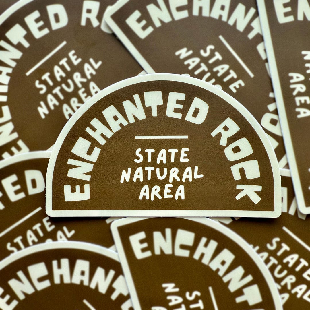 Enchanted Rock Sticker - Texas State Park Vinyl Decal - Hiking ...