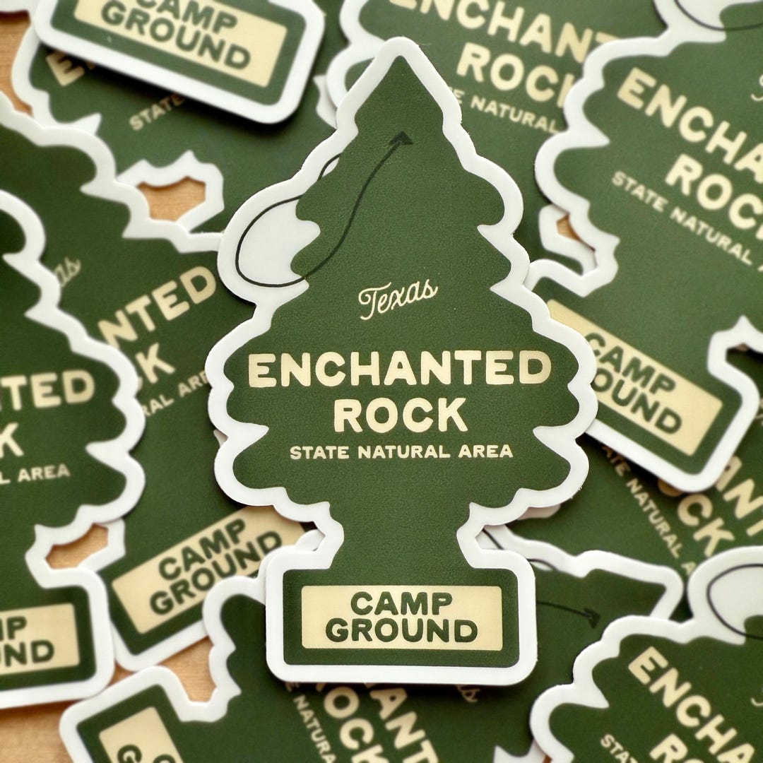 Enchanted Rock Sticker - Texas State Park Vinyl Decal - Hiking ...
