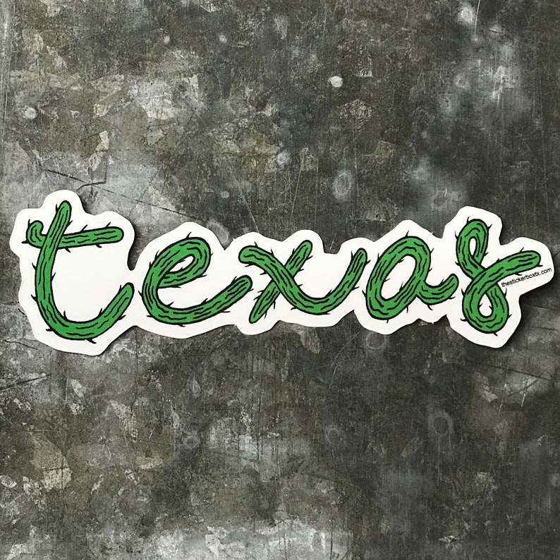 Cactus Texas Sticker Sticker Decal Succulent Sticker - Etsy