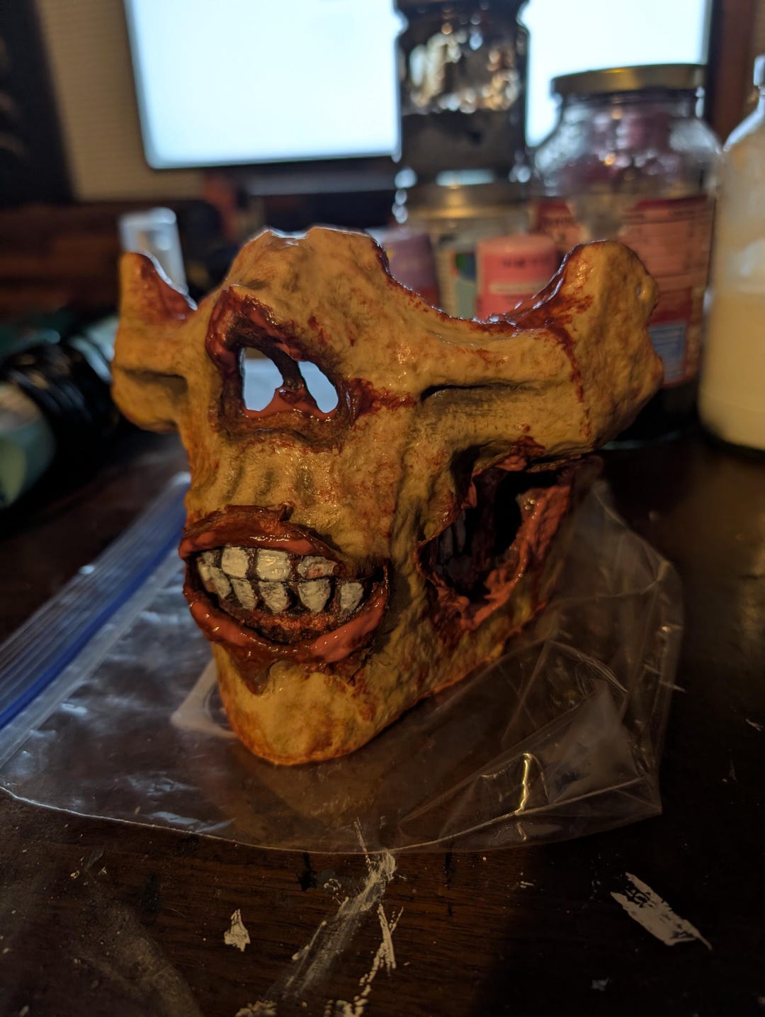 Custom Zombie Half Mask - Etsy