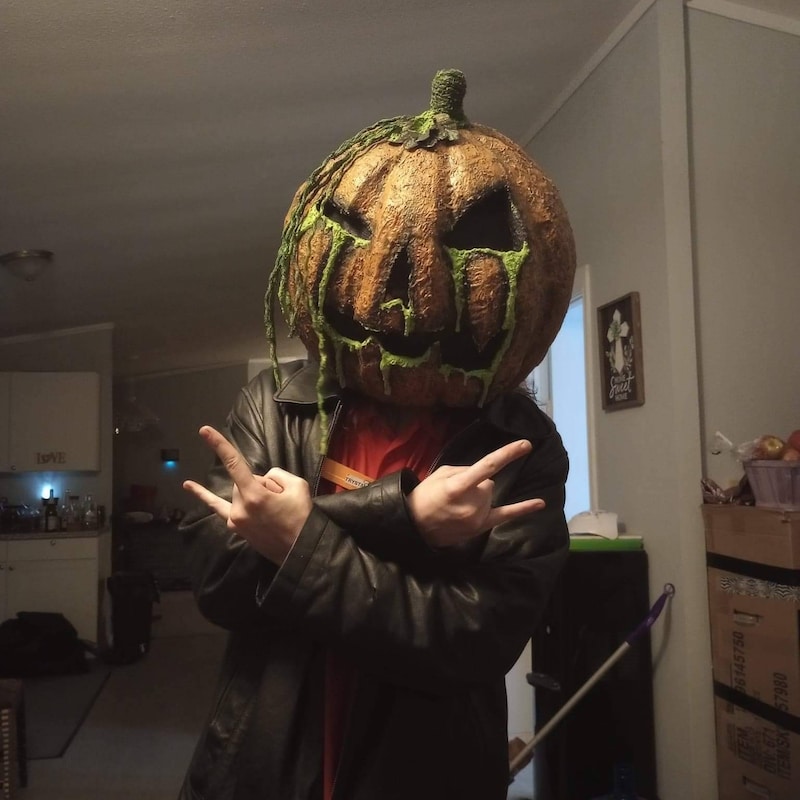 Pumpkin Head Mask - Etsy