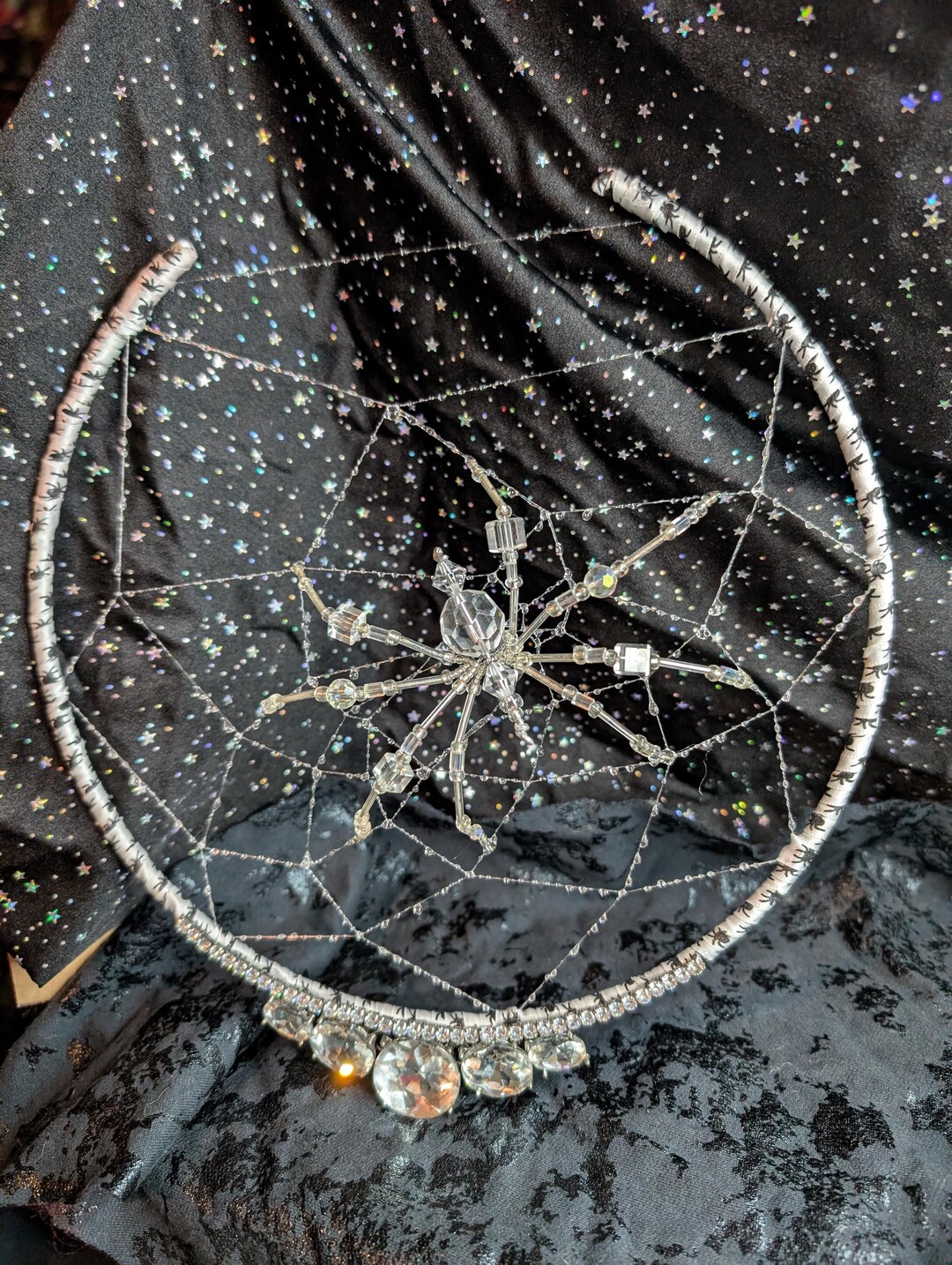 All That Glitters is Diamonds Spider Web Wall Art - Etsy