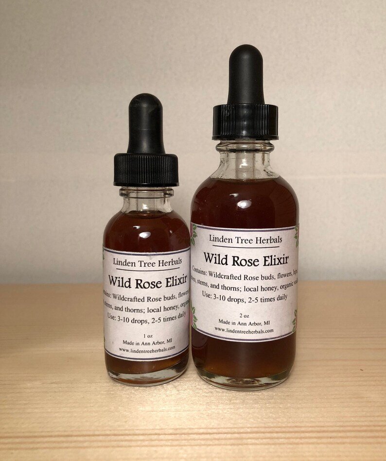 Wild Rose Elixir // Herbal Extract Made With Wild Roses and - Etsy