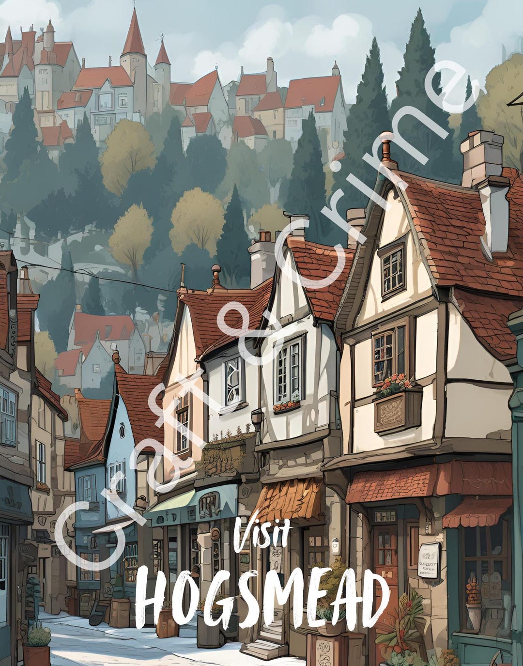Hogsmead Digital Print (PNG) - Inspired by JK Rowling's Harry Potter - Etsy
