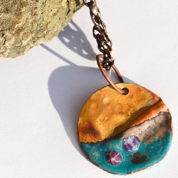 Enamel Pendant - Etsy