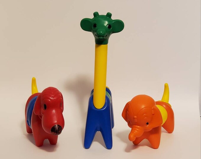 Vintage Tupperware Animals - Elephant, Giraffe, and Dog, 1970's ...