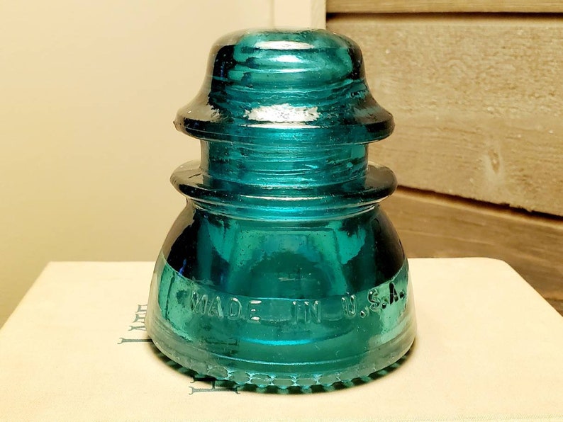 Vintage 1960s Green Glass Hemingray 42 Insulators CD154 - Etsy