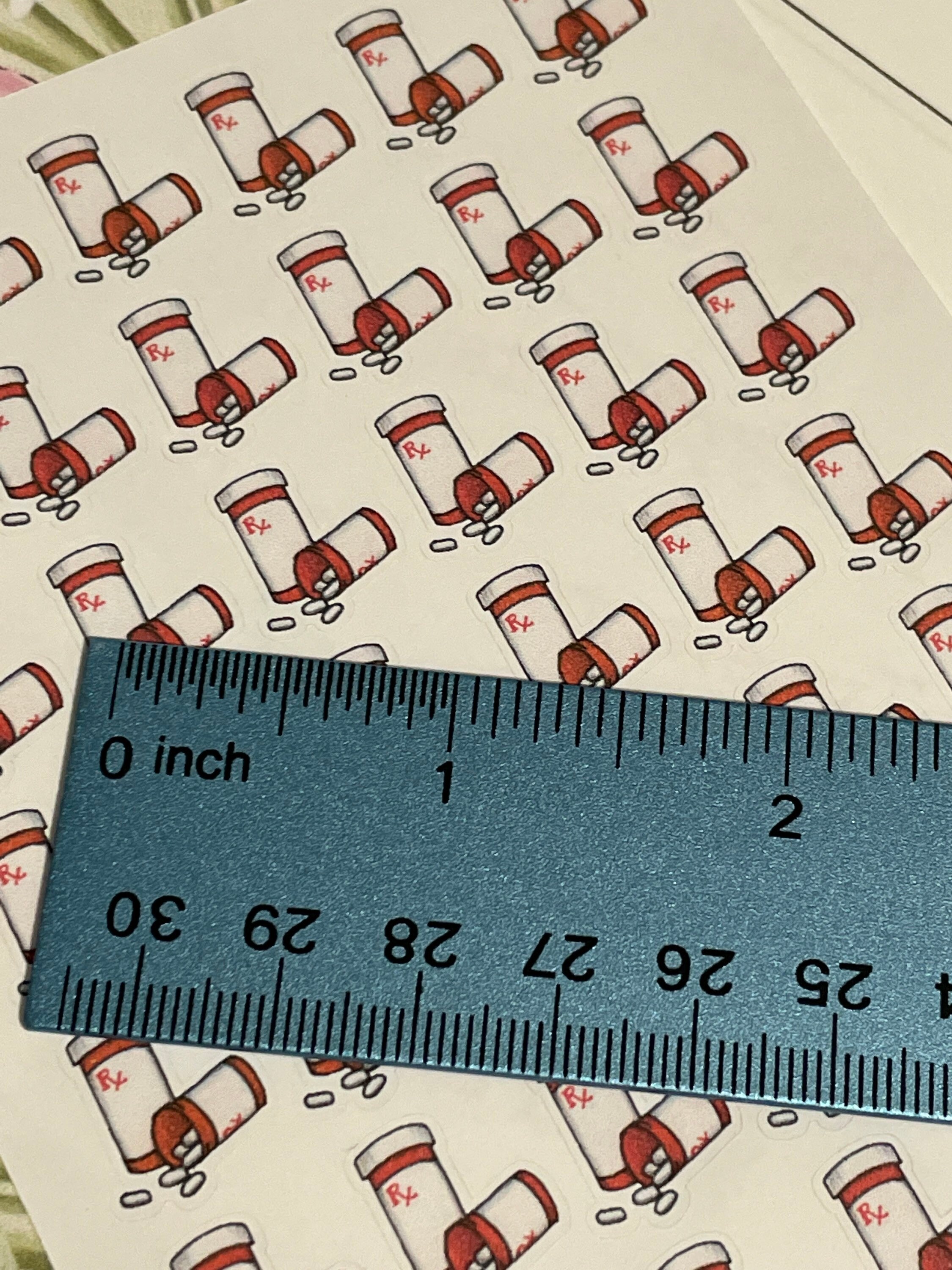 Rx Pill Sticker Prescription Refill Reminder Planner - Etsy