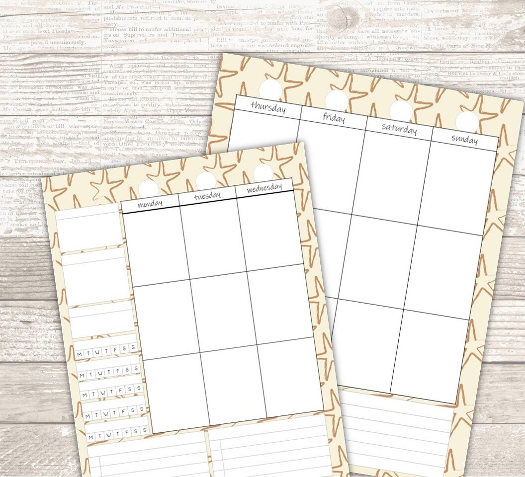 Weekly Monthly Printable planner pages Happy Planner Kate | Etsy