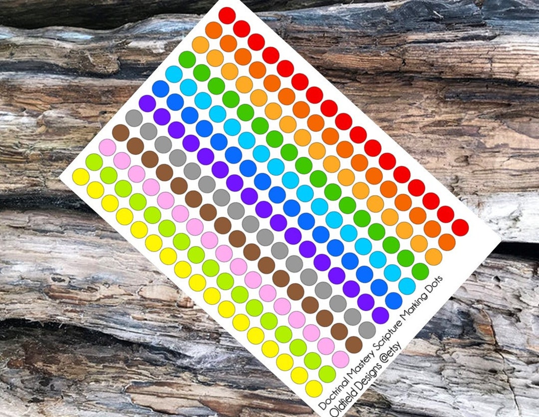 Sticker DOTS Doctrinal Mastery Scripture Marking Colored Circles - LDS ...