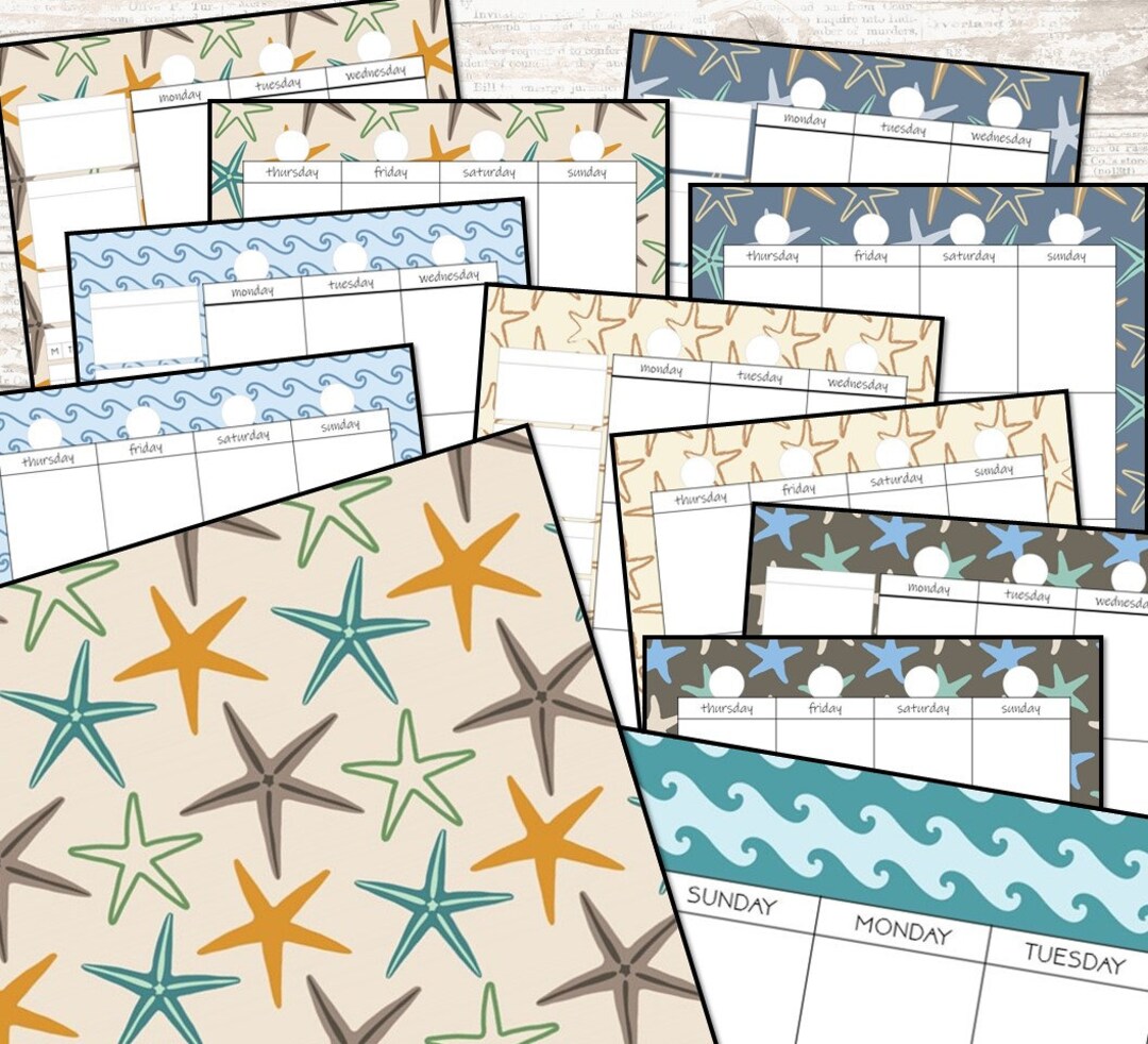 Nautical Weekly Planner Printable: Ocean Theme (PDF) - Etsy
